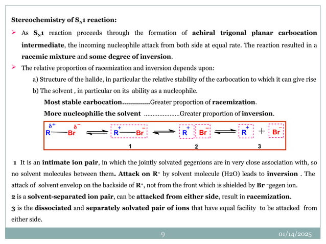 Free radical & SN1 reaction.pptx-Types of Organic Reactions-1 | PPTX