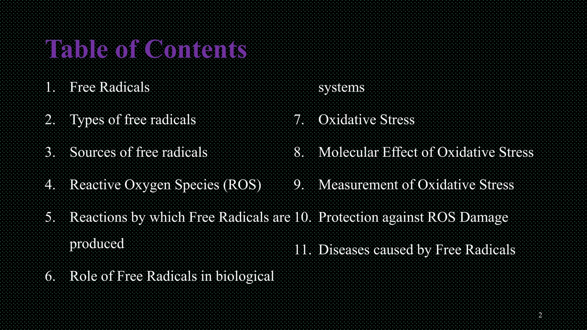 Free Radicals, Oxidative Stress and Natural Antioxidants by Maliha ...