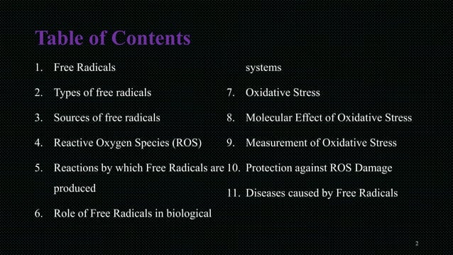 Free Radicals, Oxidative Stress and Natural Antioxidants by Maliha ...
