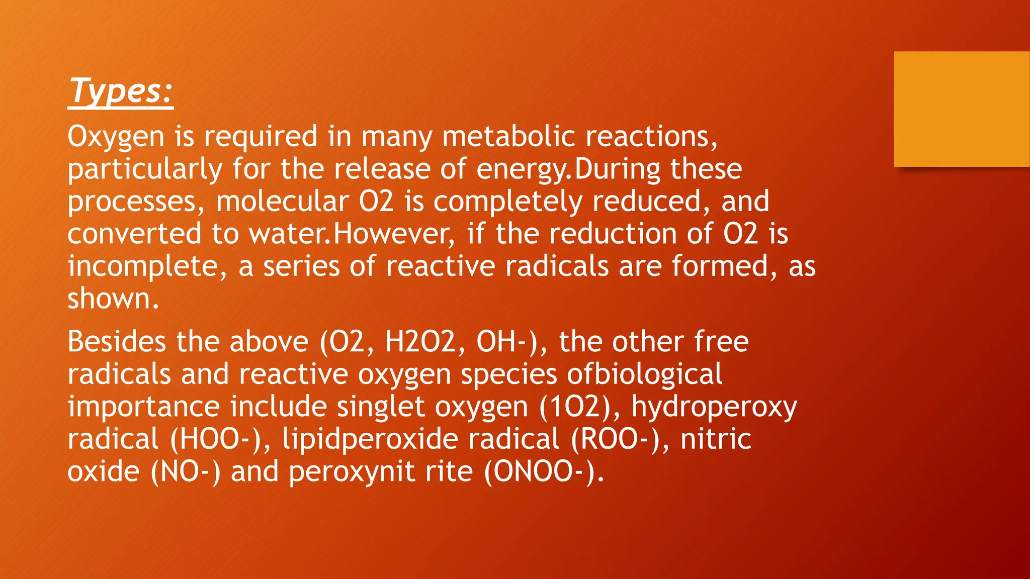 free radicals presentatoin in biochemistry | PPTX