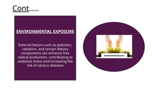 free radical pharmacology and role in various diseases | PPTX