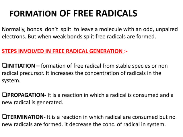 Free radicals and antioxidants | PPT | Chemistry | Science