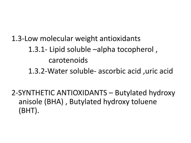 Free radicals and antioxidants | PPT | Chemistry | Science