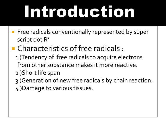 Free radicles | PPT