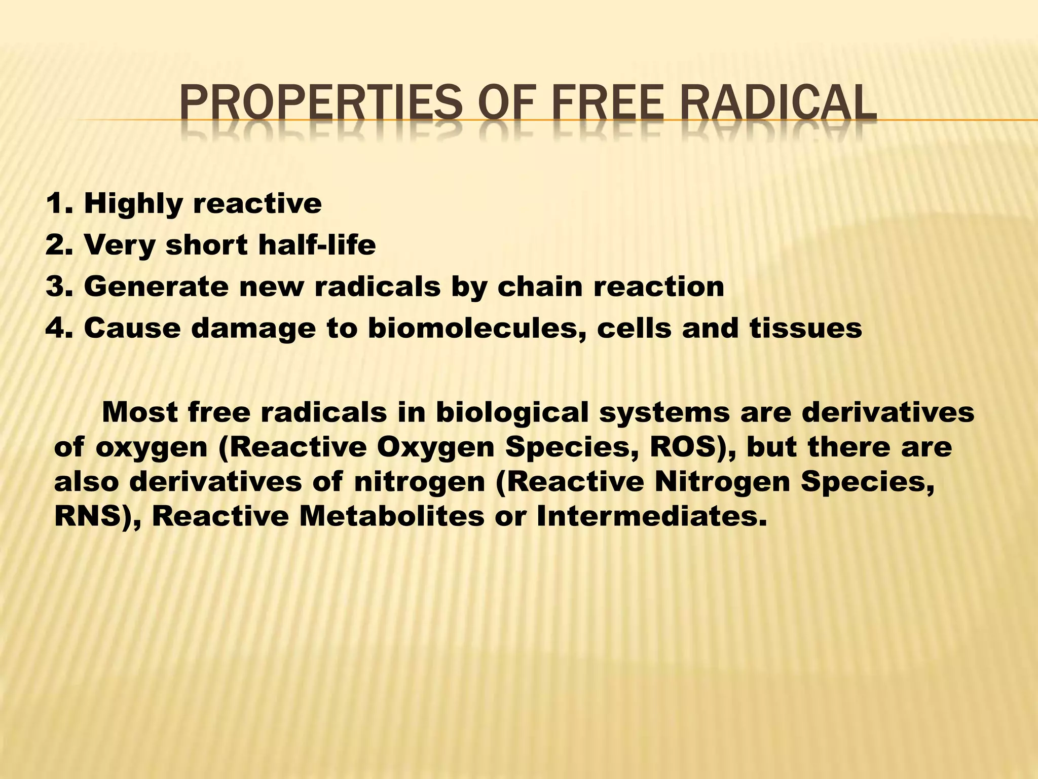 Free redical vs antioxident | PPT