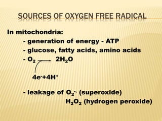 Free redical vs antioxident | PPTX