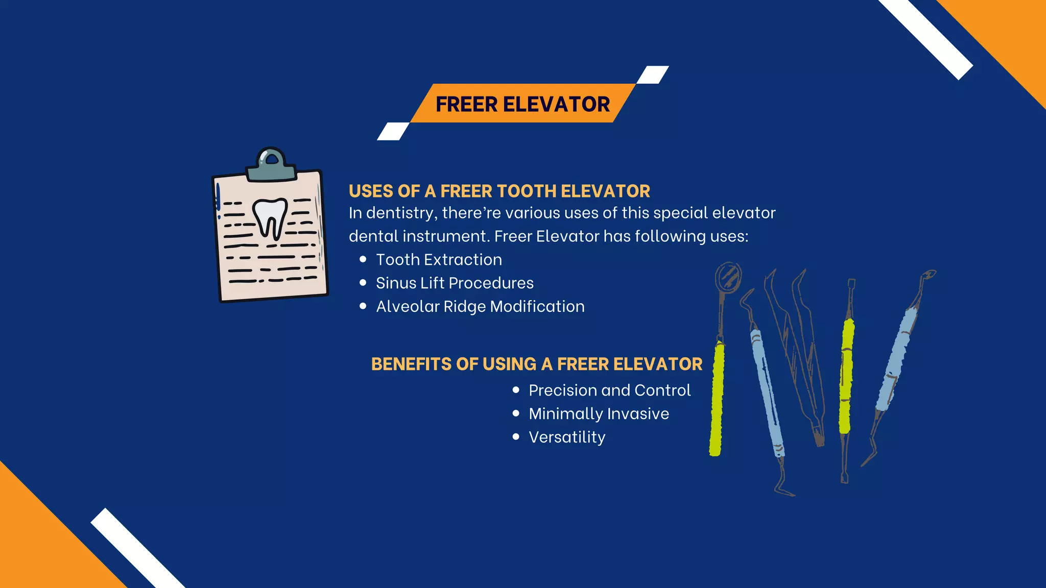 Freer Elevator in Dentistry: Uses, Benefits, and Variations Explained | PDF