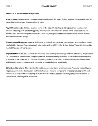 FREE REPORT: PROGENICS PHARMACEUTICALS, INC | PDF | Endocrine and ...