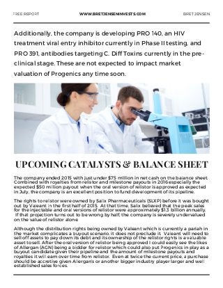 FREE REPORT: PROGENICS PHARMACEUTICALS, INC | PDF