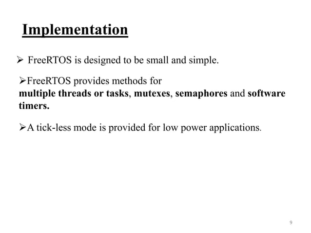 FreeRTOS | PPTX | Shareware and Freeware | Computer Software and Applications