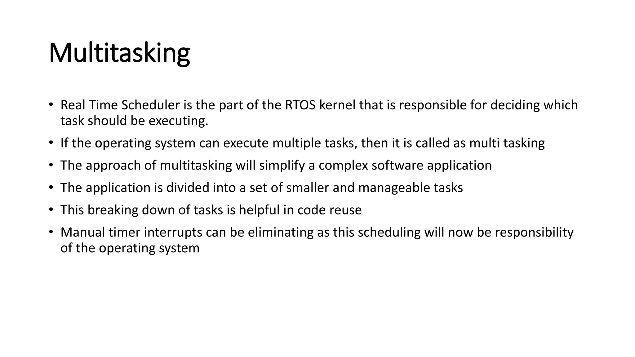 FreeRTOS basics (Real time Operating System) | PPTX