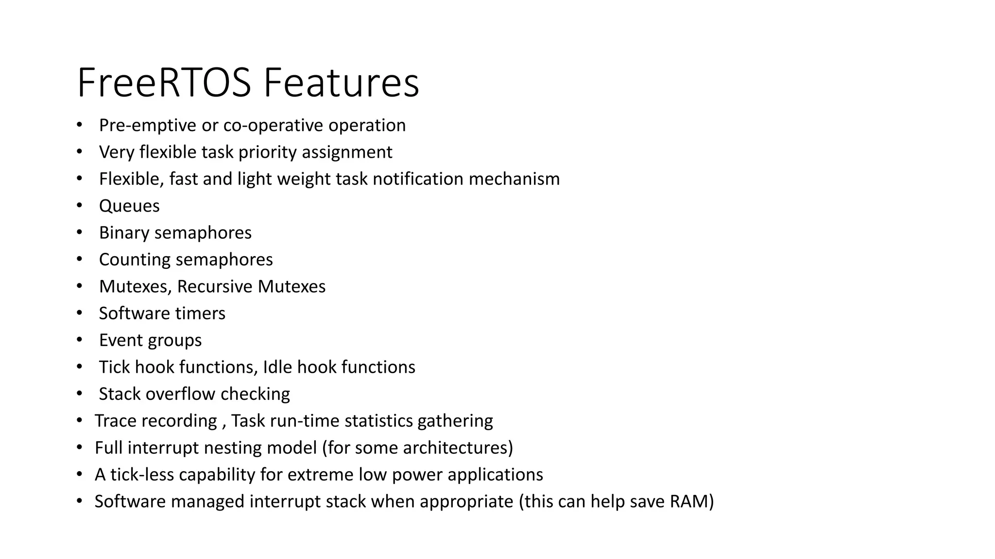 Freertos Basics Real Time Operating System Pptx Operating Systems