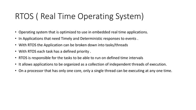 Freertos Basics Real Time Operating System Pptx Operating Systems Computer Software And