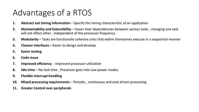 Freertos Basics Real Time Operating System Pptx Operating Systems