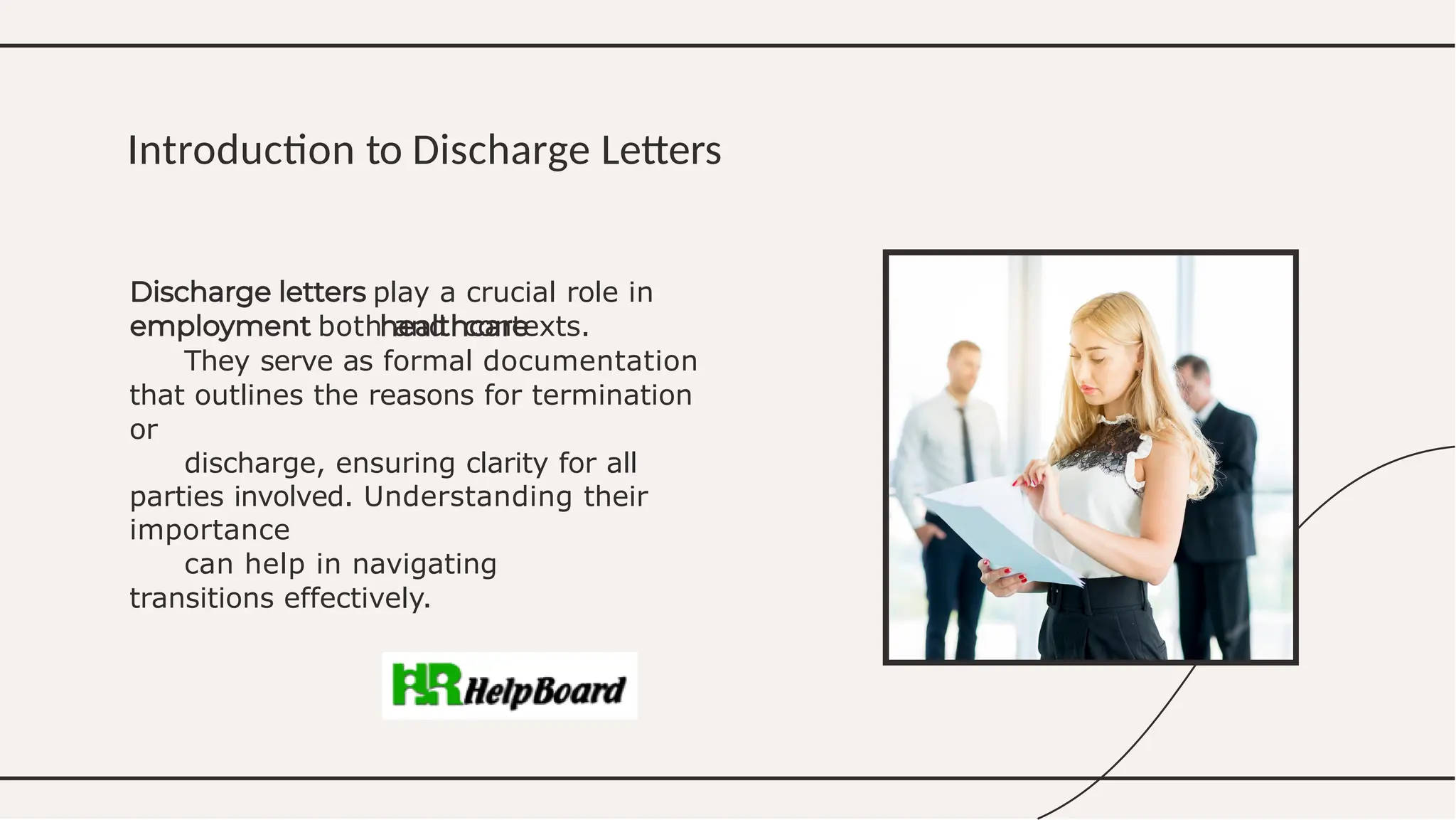 Free sample discharge letter , Example of discharge letter | PPT