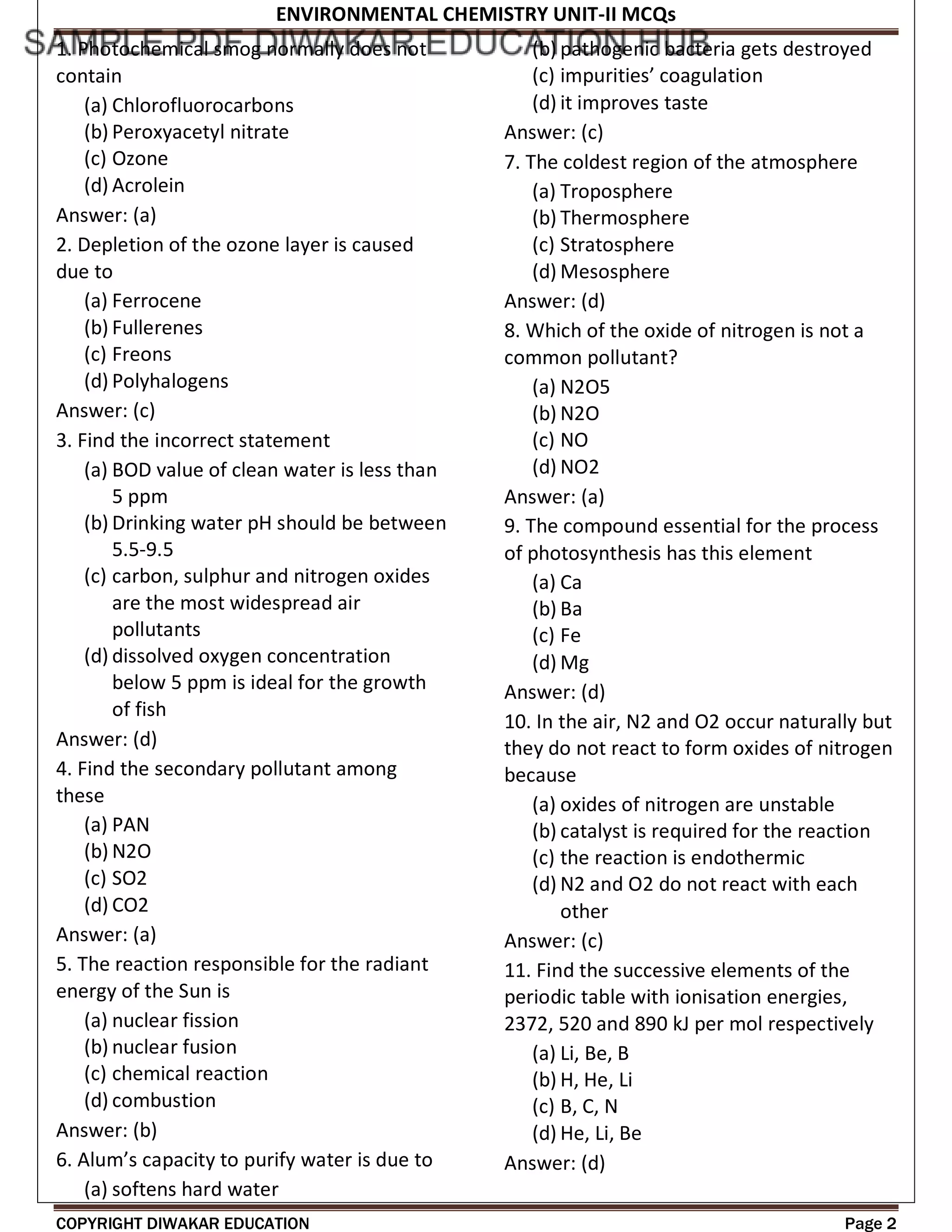 UGC NET Environment Science [EVS] Book PDF [Sample] | PDF