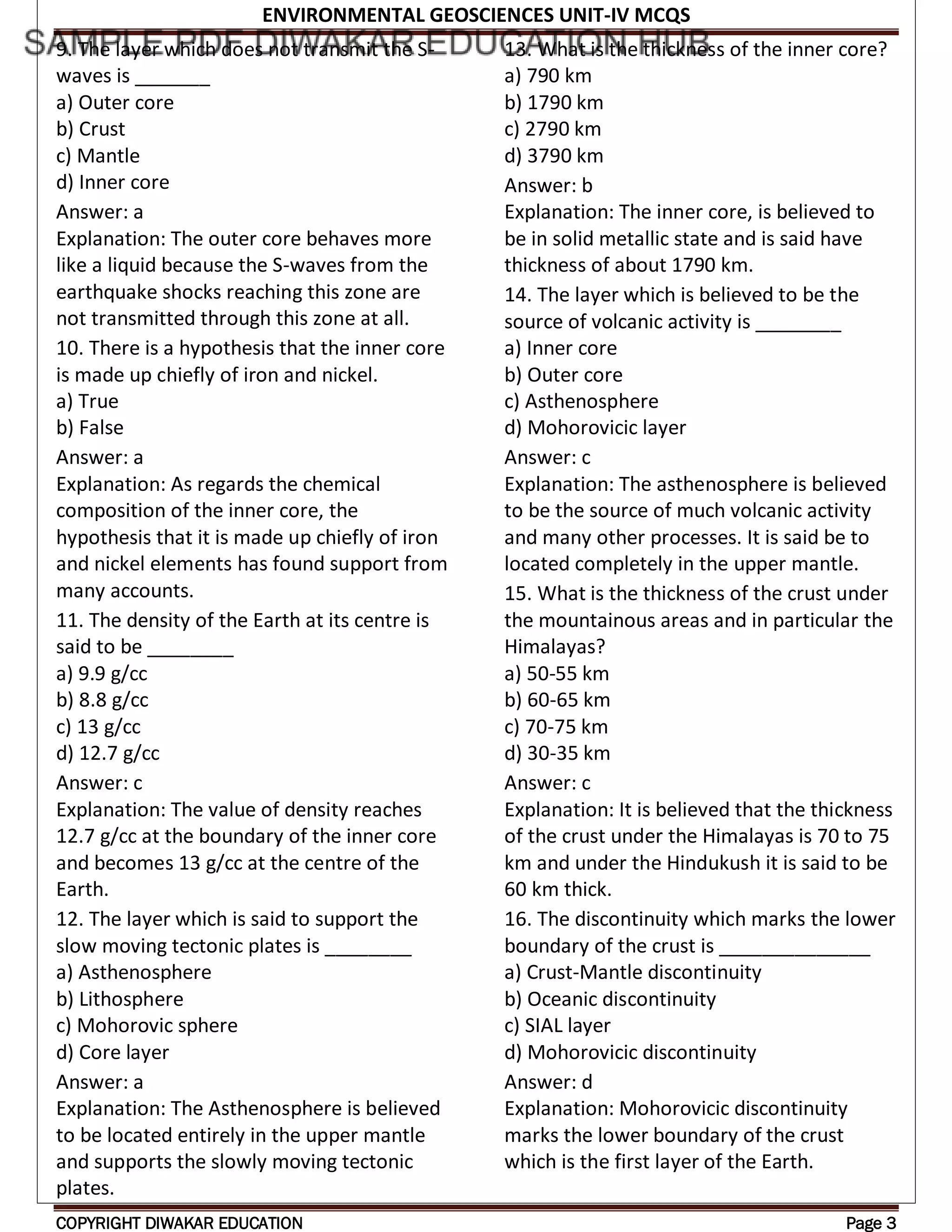 UGC NET Environment Science [EVS] Book PDF [Sample] | PDF