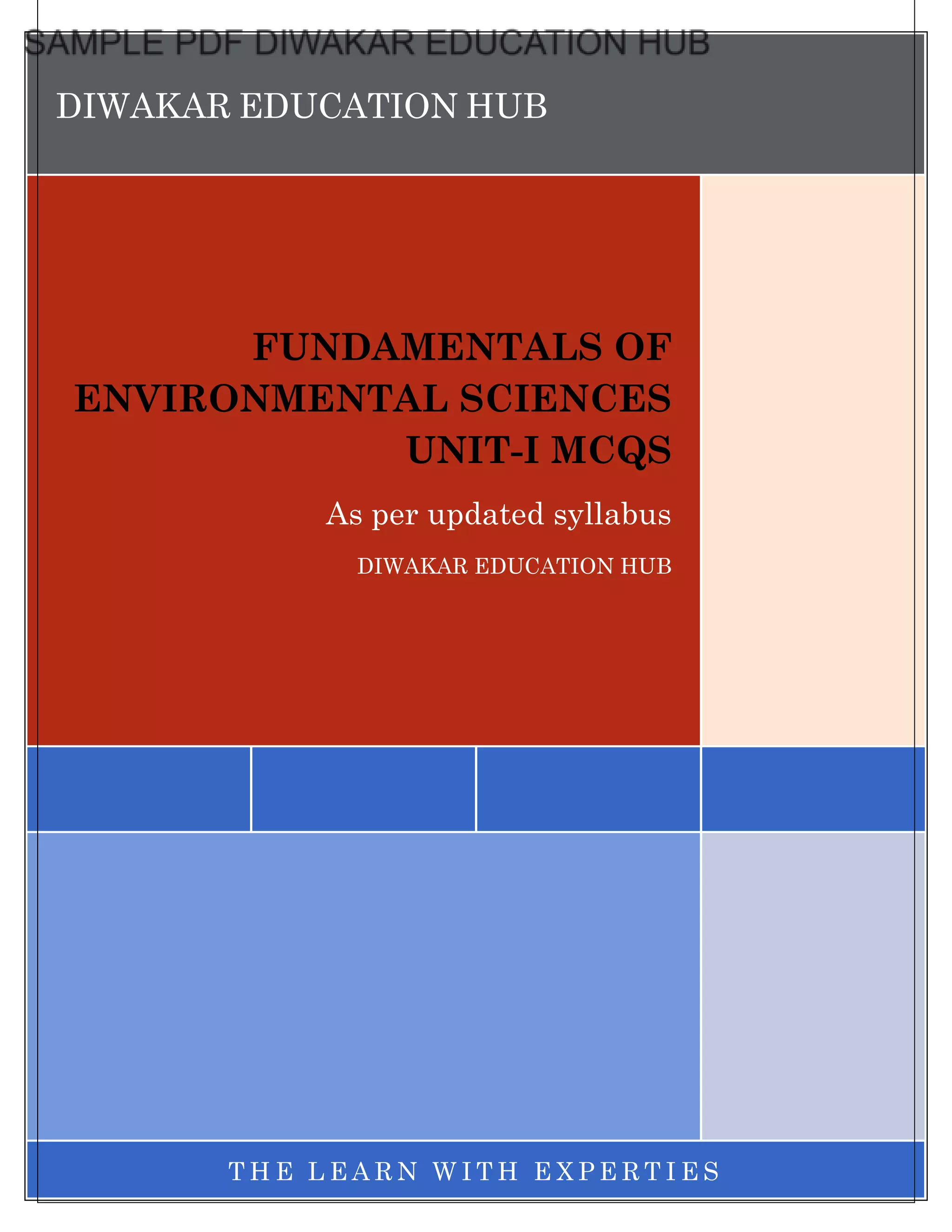 UGC NET Environment Science [EVS] Book PDF [Sample] | PDF