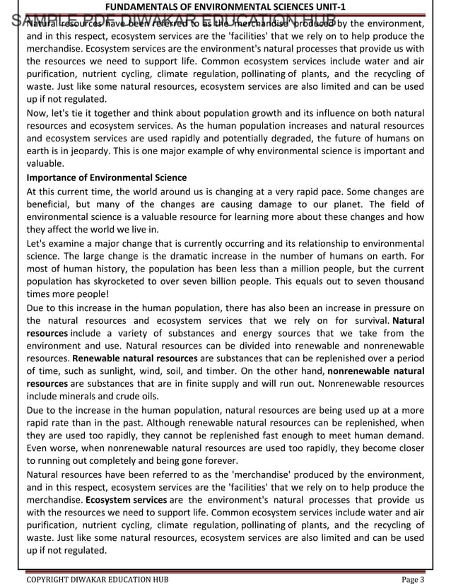 UGC NET Environment Science [EVS] Book PDF [Sample] | PDF