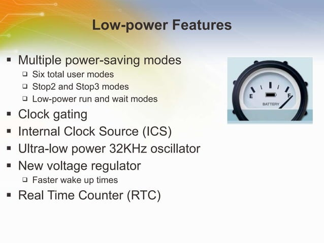 Low Power Flexis™ Series of QE Family MCUs | PPT