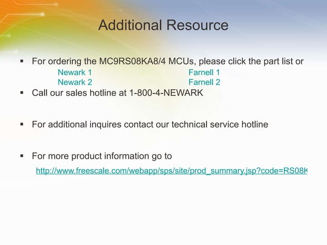 MC9RS08KA8/4 Introduction | PPT