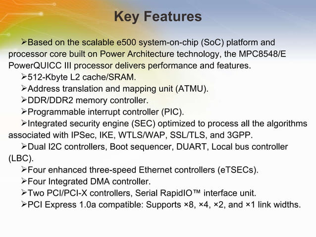 MPC854XE: PowerQUICC III Processors | PPT