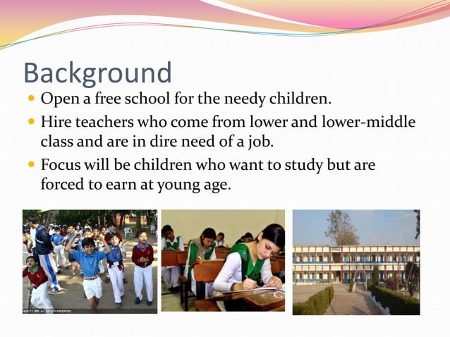 Free school for the deprived children | PPT
