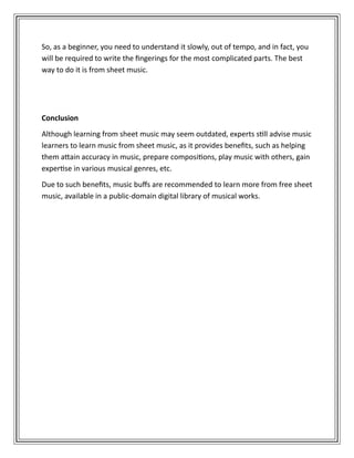 Free Sheet Music Why You should Learn to Read Sheet Music.pdf