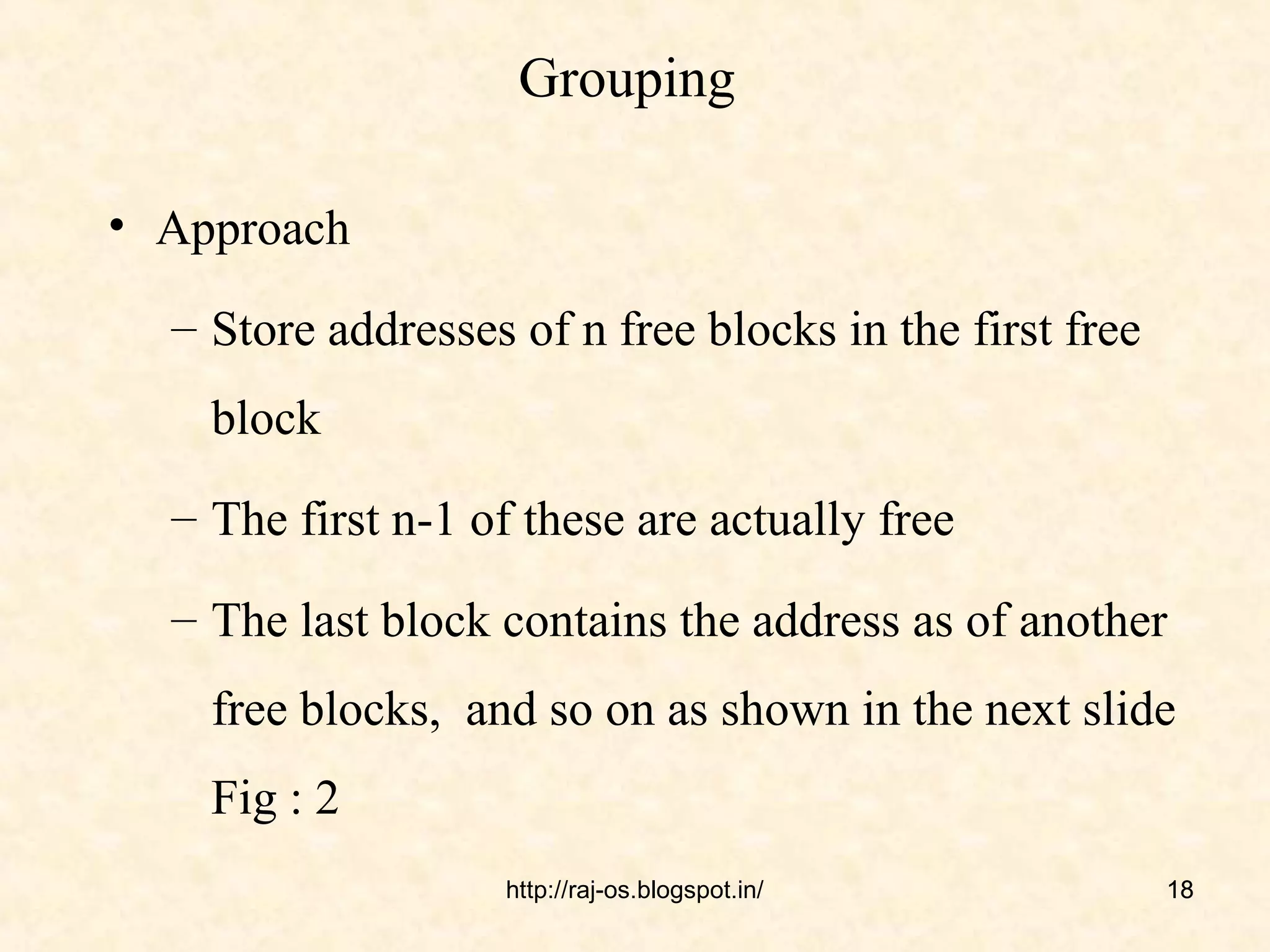 Free space managment46 | PPT