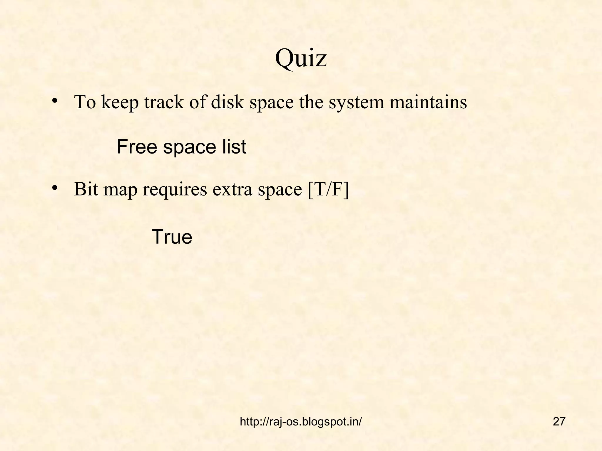 Free space managment46 | PPT