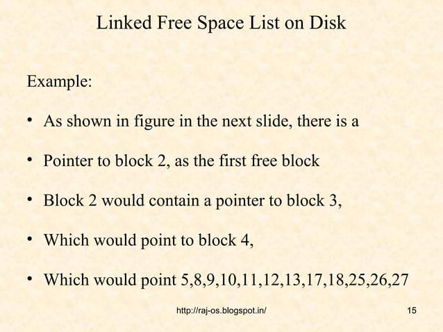 Free space managment46 | PPT