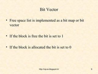 Free space managment46 | PPT