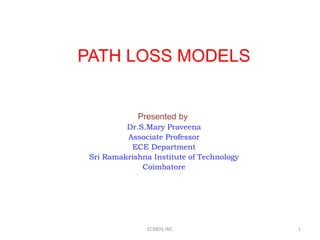 Path Loss model for wireless communication | PPTX
