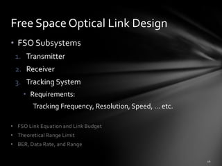 Free space optical communication | PPTX
