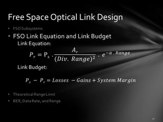 Free space optical communication | PPTX