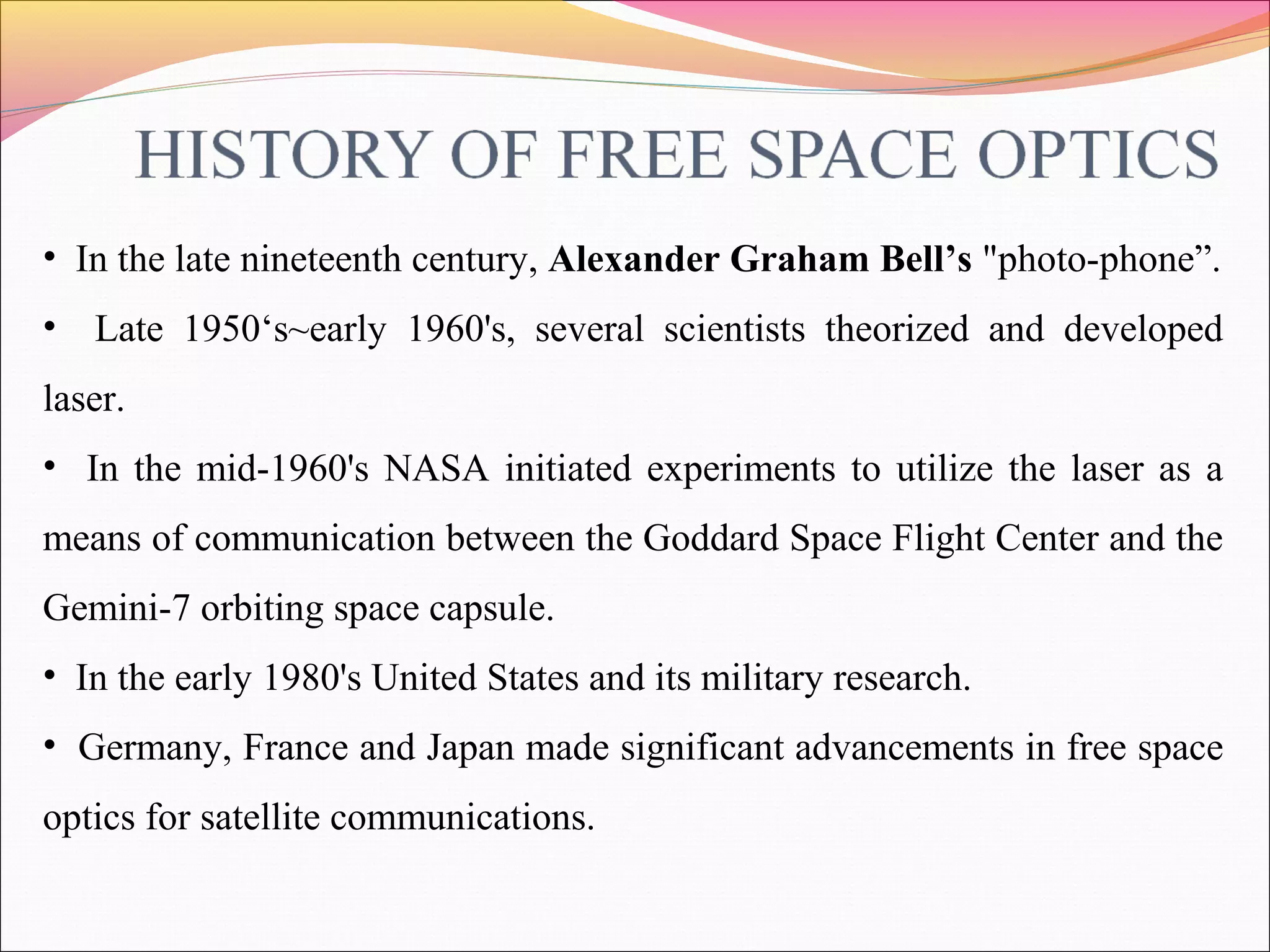 Free Space Optical Communication Ppt