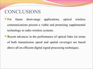 Free space optical communication | PPT