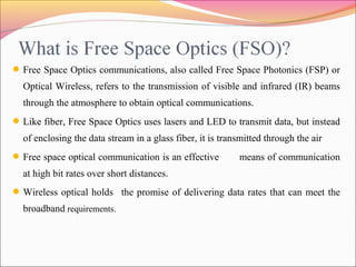Free space optical communication | PPT