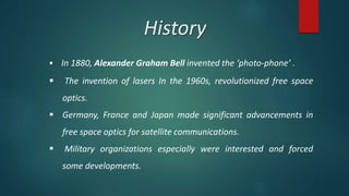 Free space optical communication | PPTX