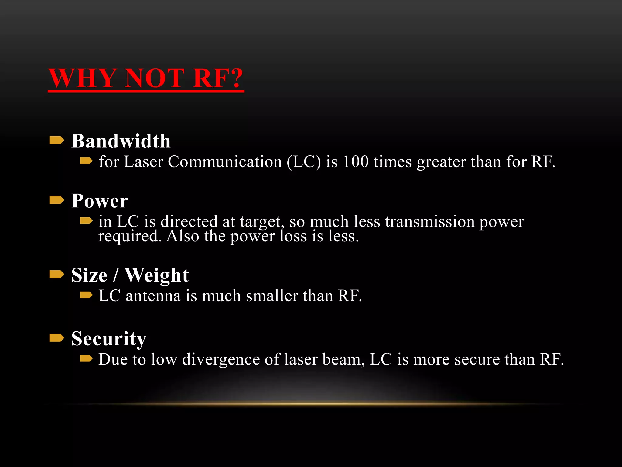 Free Space Optical Communication System Pptx Computer Networking Computing