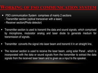 Free space optical communication system | PPTX | Computer Networking ...
