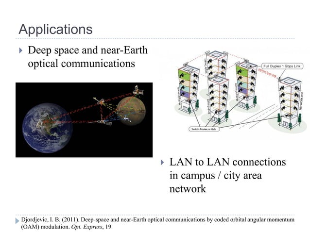 Free Space Optical Communication Using Orbital Angular Momentum