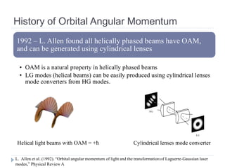 Free space optical communication using orbital angular momentum multiplexing - presentation | PDF