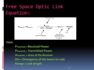 Free space optics communication | PPTX