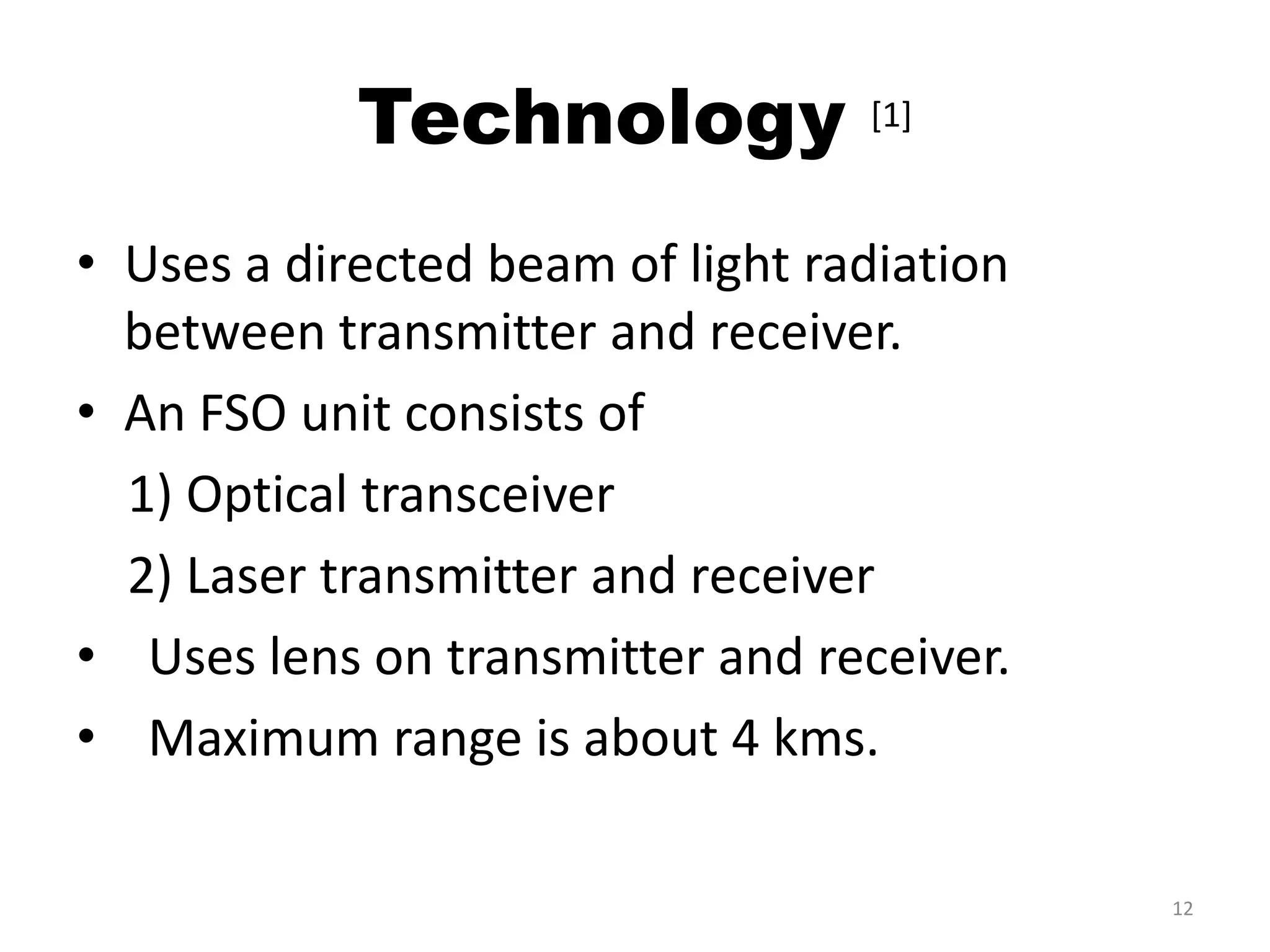 Free space optics (FSO) | PDF