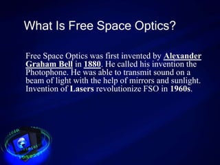 Free Space Optics (FSO) | PPTX