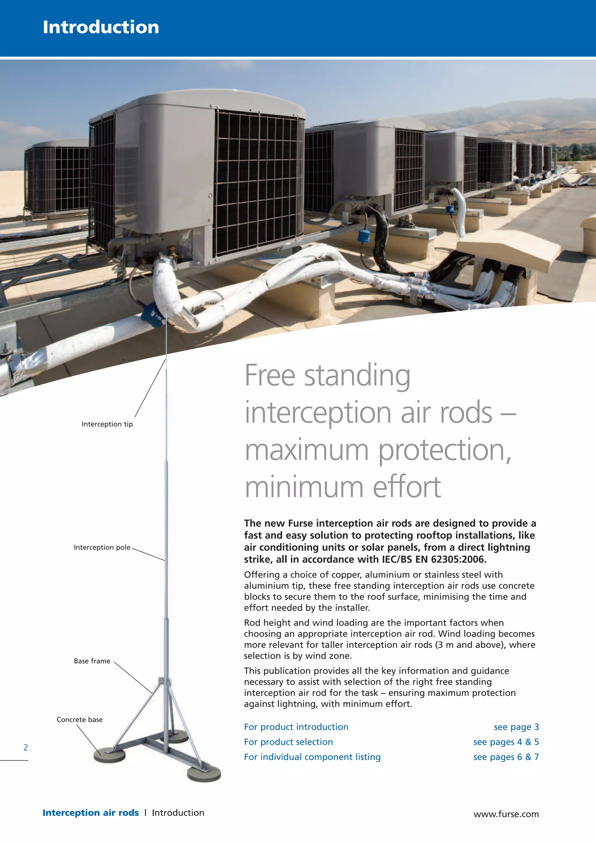 Free standing interception air rods brochure | PDF