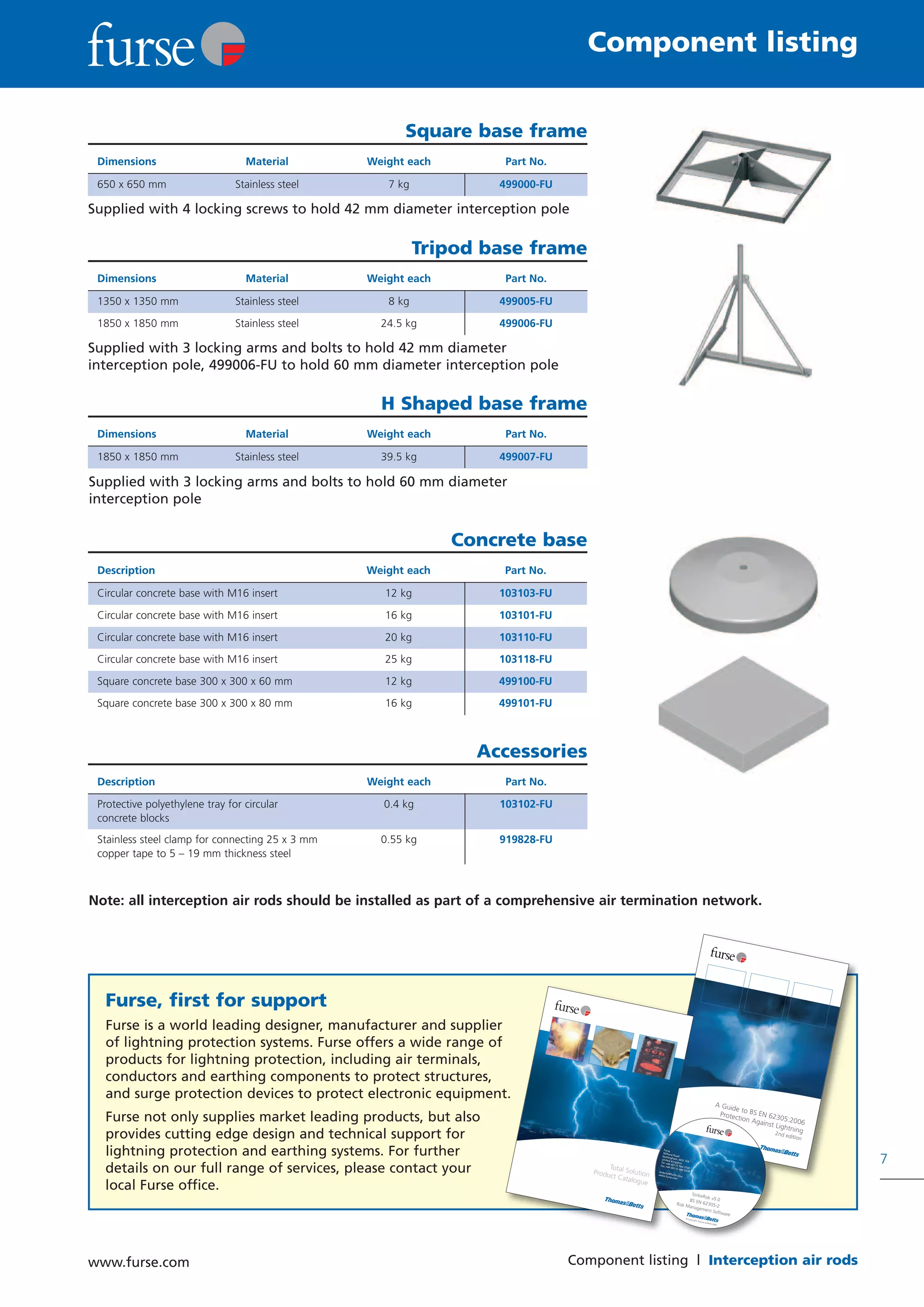 Free standing interception air rods brochure | PDF