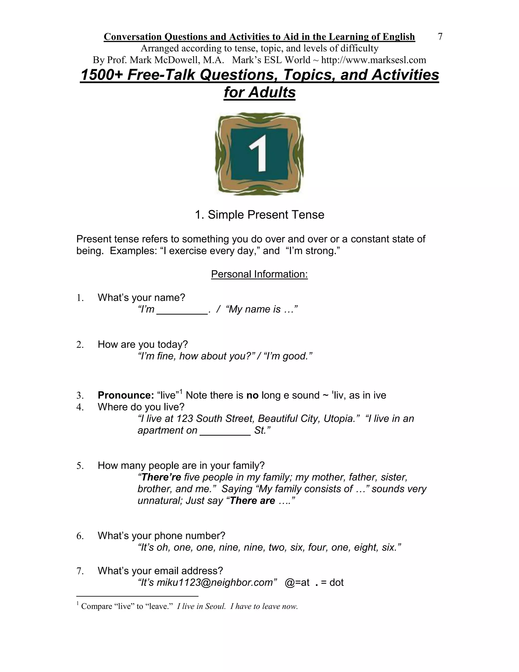 Free talk hand_book | PDF