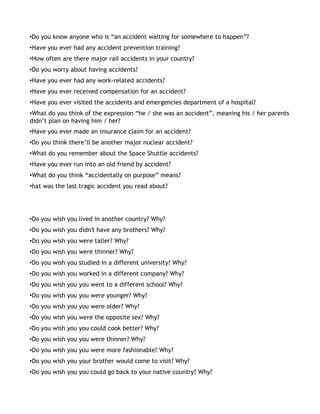 Free talk (random questions) | ODT